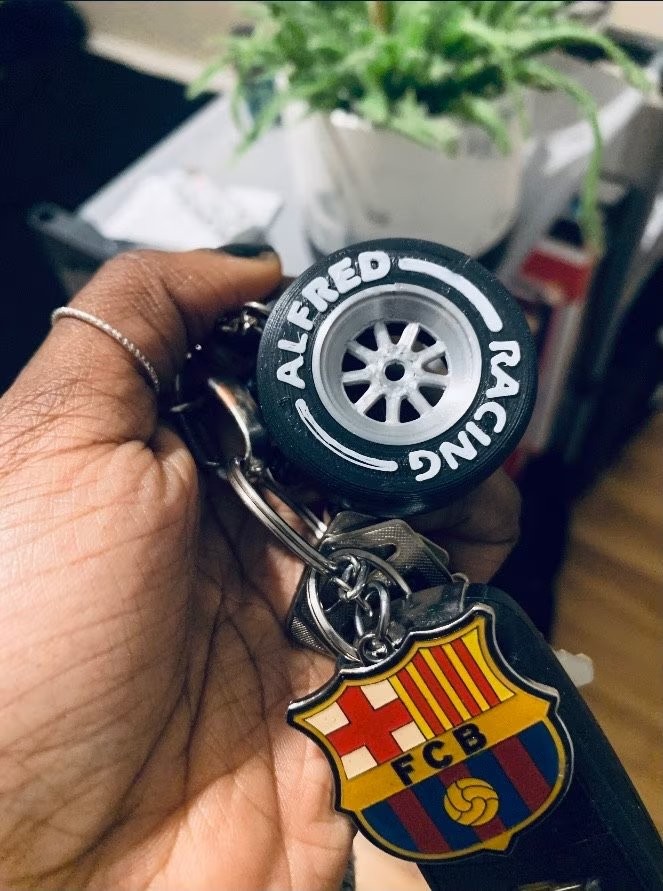 Customizable F1 Keychain Set of Two - OnenOnlyGifts